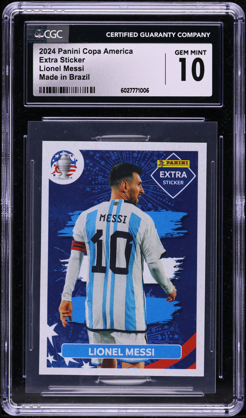 2024 Panini Copa America Extra Sticker Made In Brazil Lionel Messi CGC ...