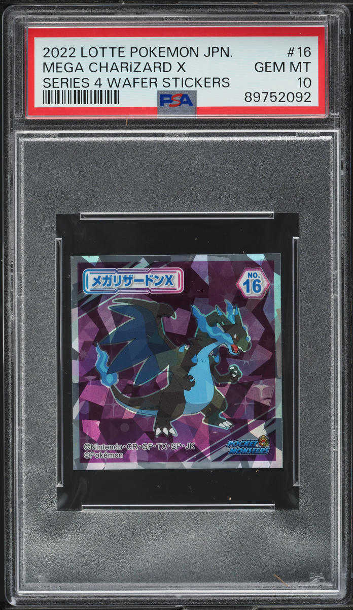 2022 Pokemon Japanese Lotte Series 4 Wafer Stickers Mega Charizard X ...