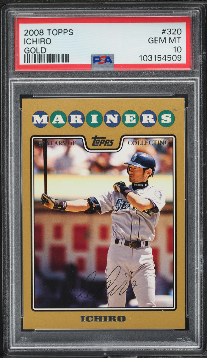 2008 Topps Gold Ichiro /2008 #320 PSA 10 GEM MINT on Fanatics Collect