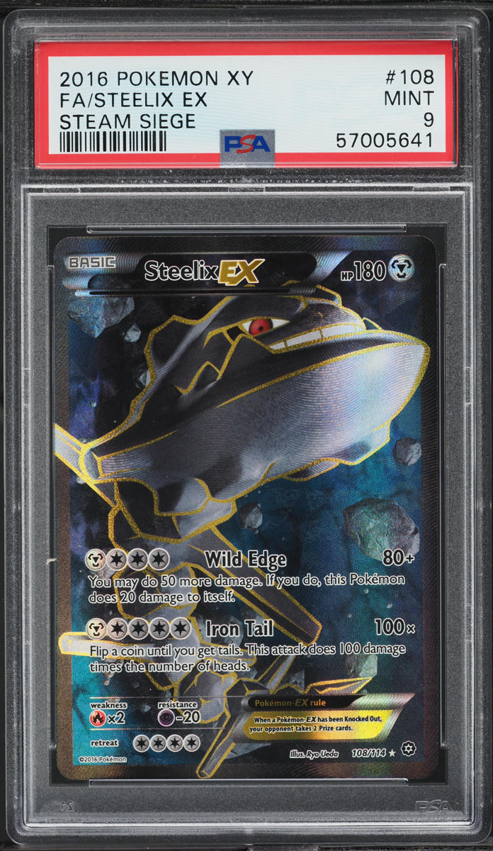 2016 Pokemon XY Steam Siege Full Art Steelix EX #108 PSA 9 MINT on Fanatics Collect