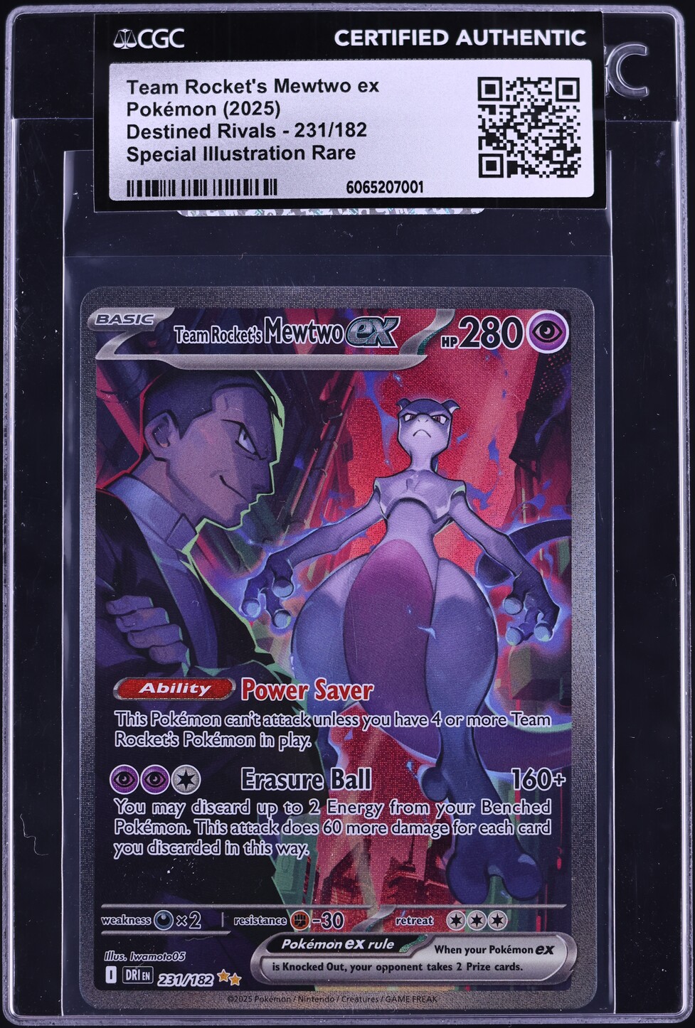 2025 Pokemon SV Destined Rivals SIR Team Rocket's Mewtwo ex #231 CGC ...