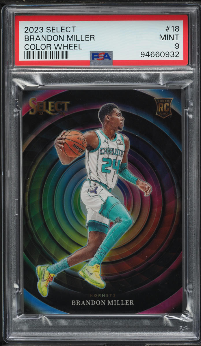 2023 Select Color Wheel Brandon Miller ROOKIE #18 PSA 9 MINT on ...