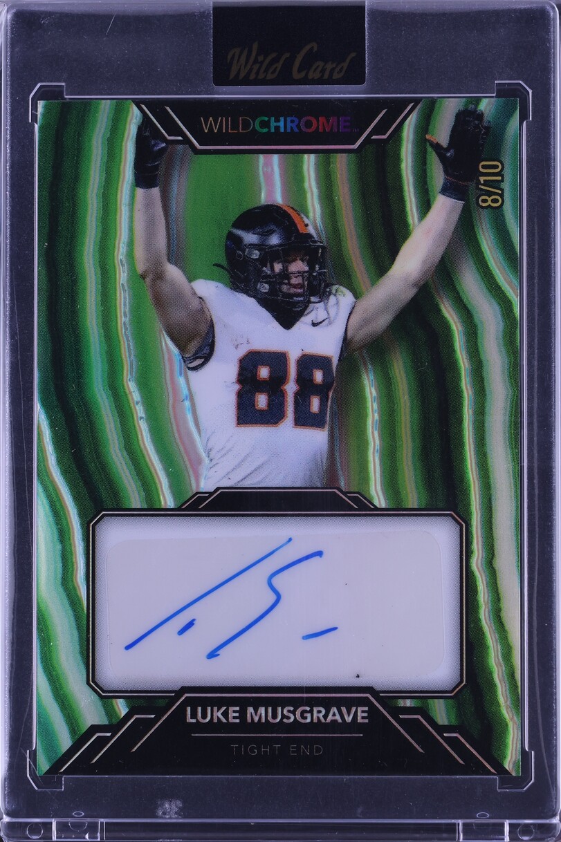 2023 Wild Card WildChorme Green Rainbow Luke Musgrave ROOKIE AUTO /10 ...