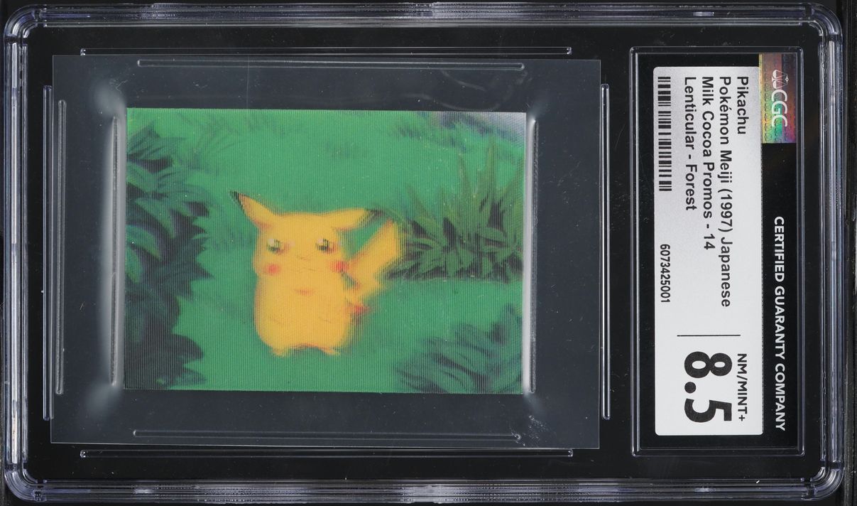 1997 Pokemon Japanese Meiji Milk Cocoa Promo Lenticular Pikachu #14 CGC ...