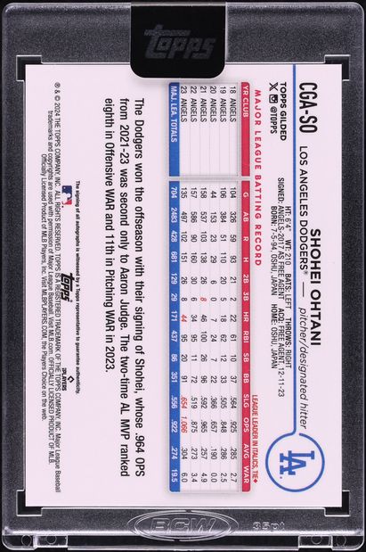 2024 Topps Chrome Gilded Collection Gold Superfractor Shohei Ohtani ...