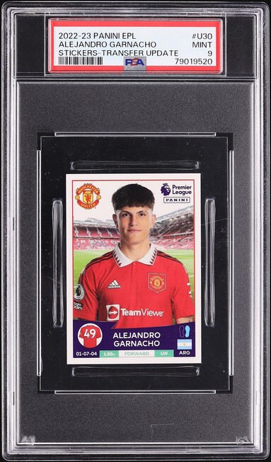 2022 Panini English Premier League Stickers Transfer Alejandro Garnacho ...