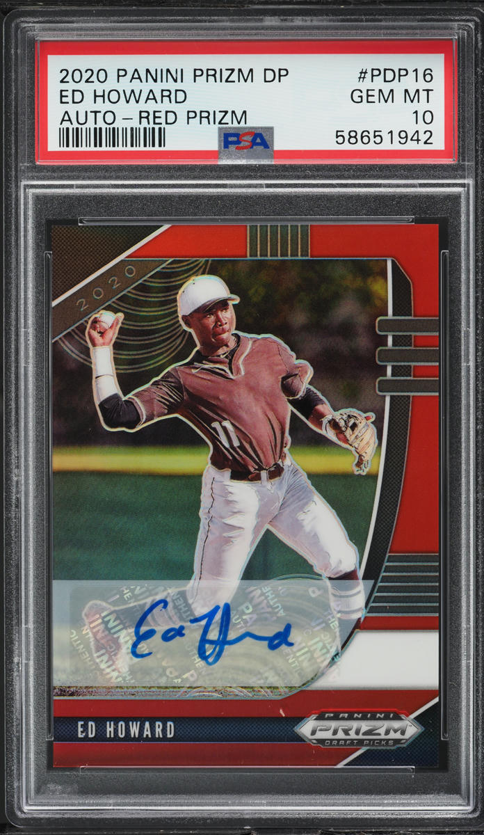 2020 Panini Prizm Draft Picks Red Ed Howard ROOKIE AUTO /50 #PDP16 PSA ...