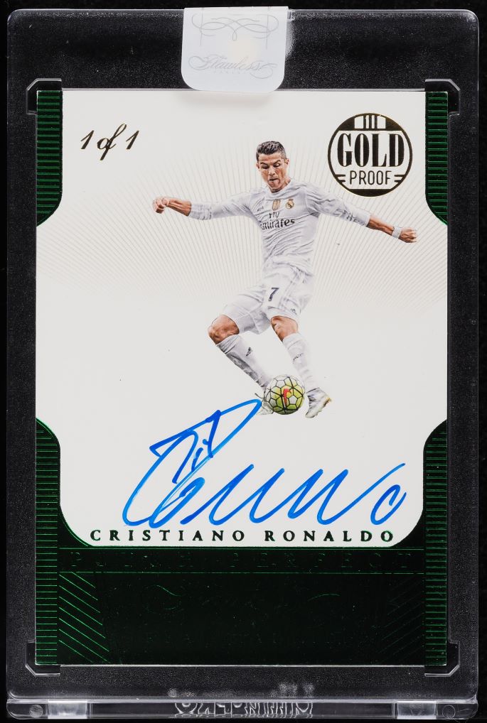 2015 Panini Flawless Soccer Gold Proof Cristiano Ronaldo AUTO 1/1 #PP ...