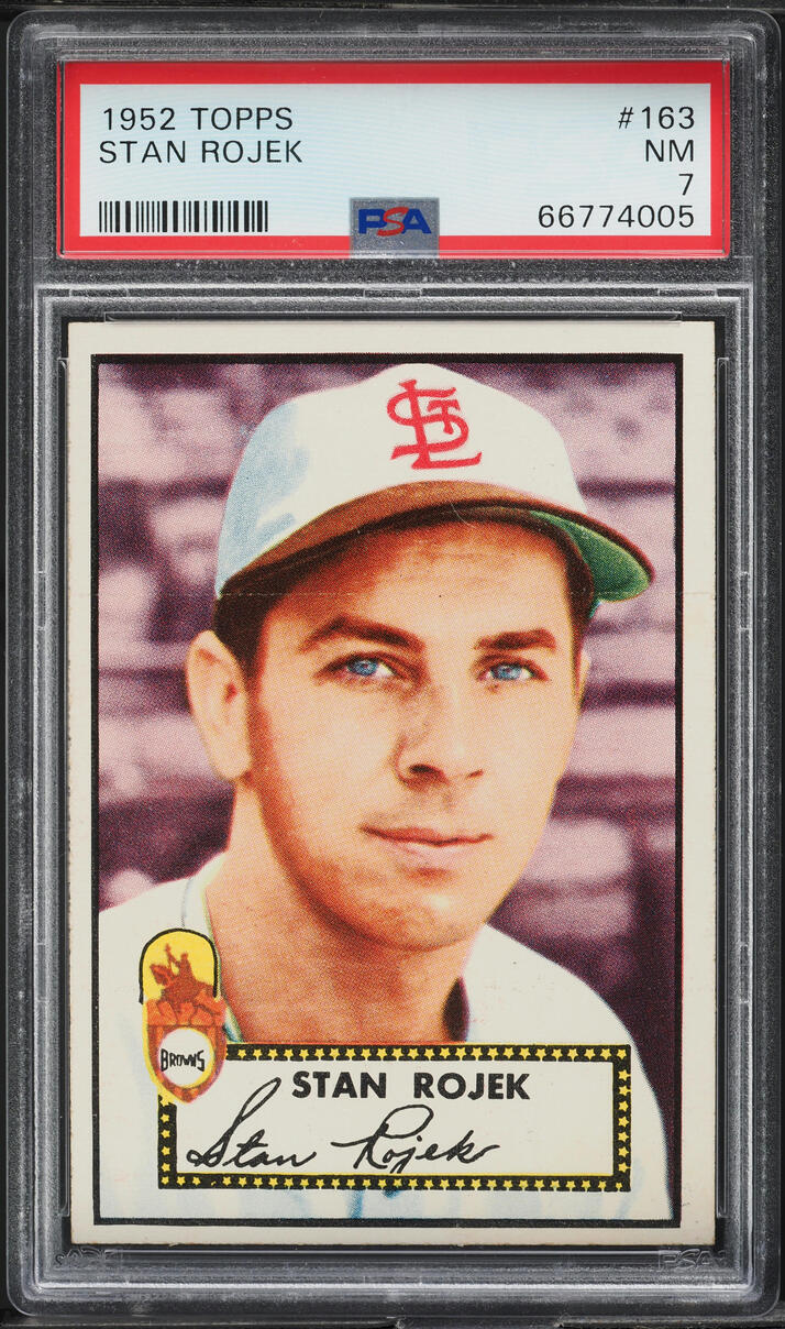 1952 Topps Stan Rojek #163 PSA 7 NRMT on Fanatics Collect