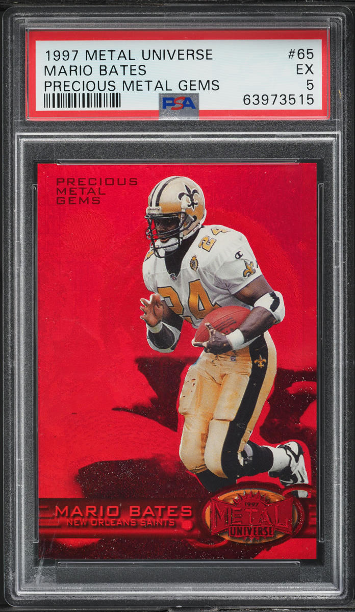 1997 Metal Universe Precious Metal Gems PMG Red Mario Bates /150 #65 ...