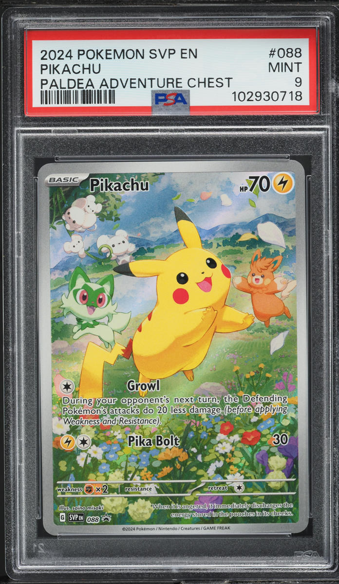 2024 Pokemon SV Black Star Promo Paldea Adventure Chest Pikachu #88 PSA ...
