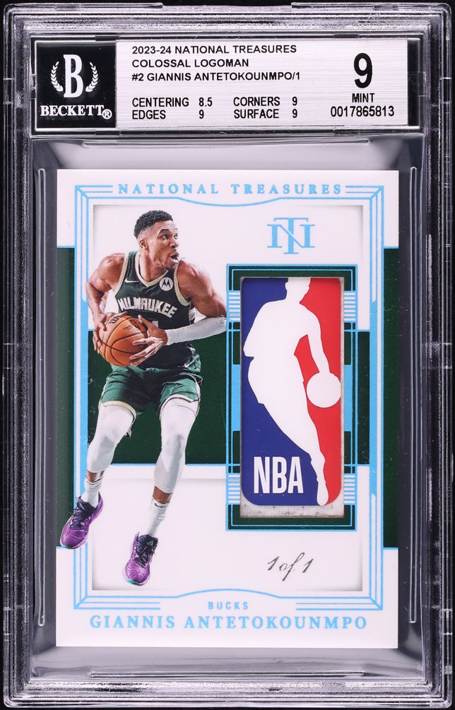 2023 National Treasures Colossal Giannis Antetokounmpo NBA LOGOMAN ...