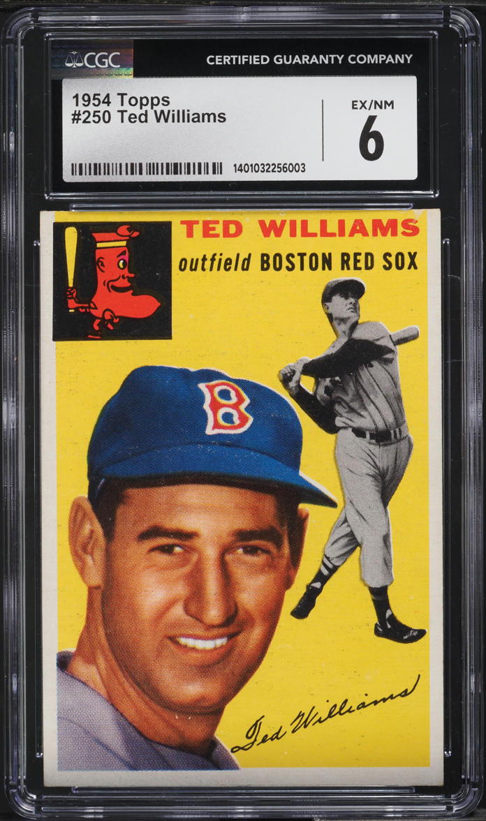 1954 Topps Ted Williams #250 CGC 6 EXMT on Fanatics Collect