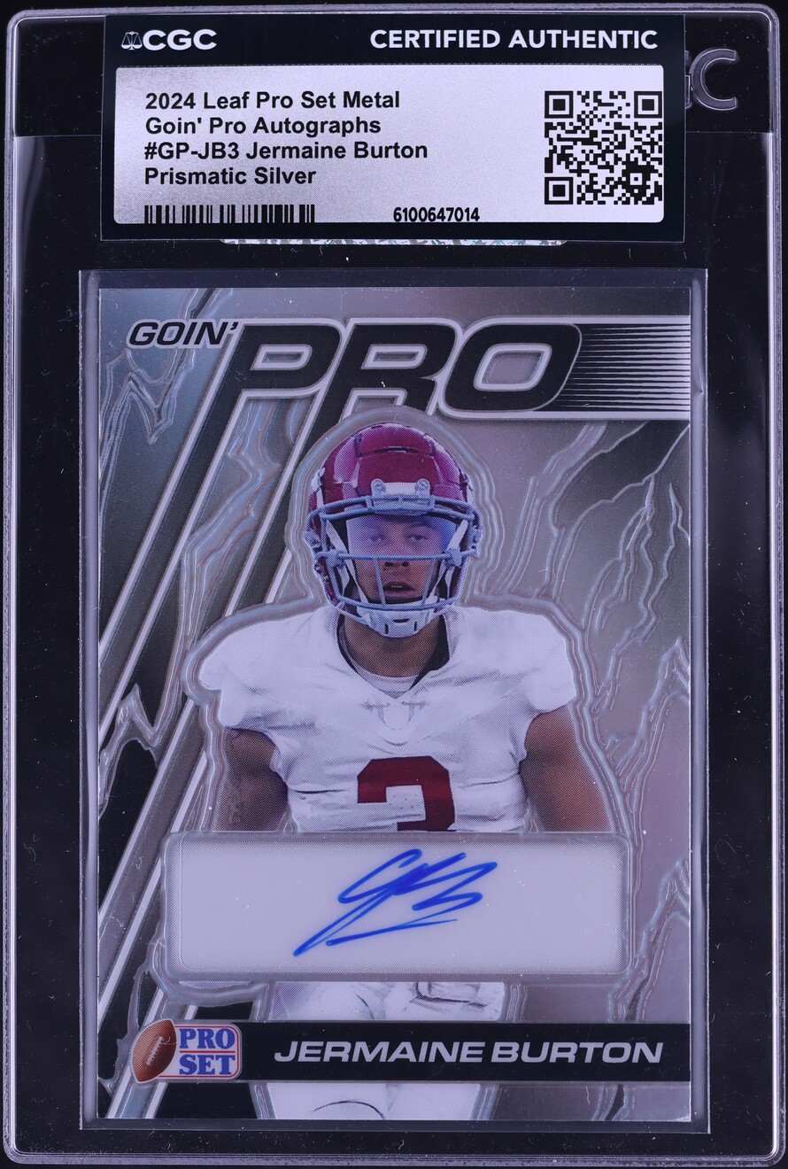 2024 Leaf Pro Set Goin' Pro Prismatic Silver Jermaine Burton ROOKIE ...