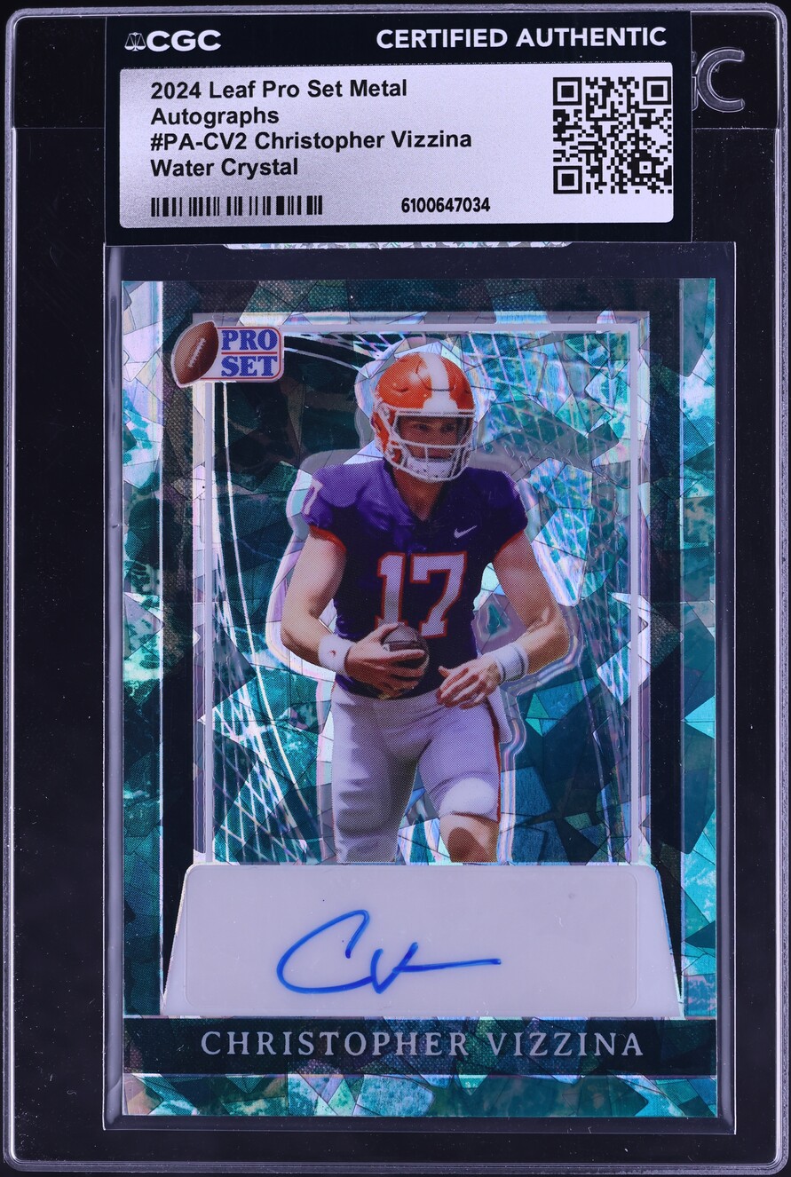 2024 Leaf Pro Set Water Crystal Christopher Vizzina ROOKIE AUTO 1/1 #PA ...