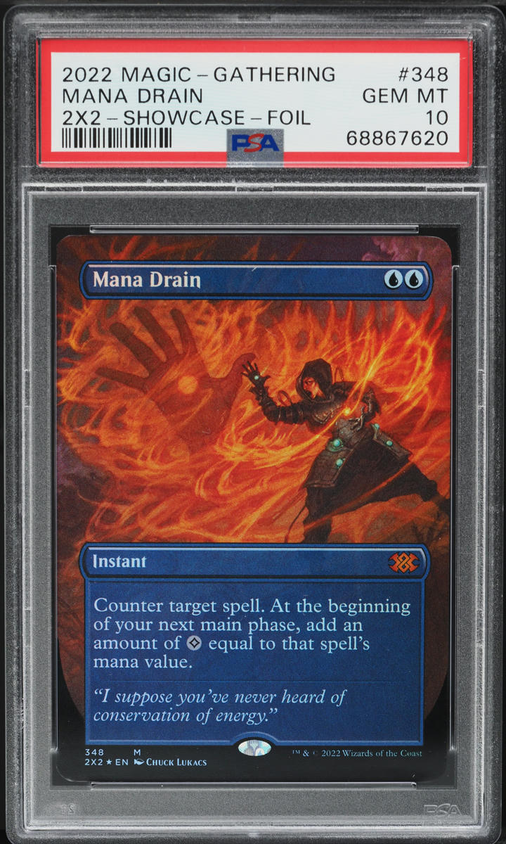 2022 Magic The Gathering MTG Double Masters Showcase Foil Mana Drain PSA 10 GEM on Fanatics Collect