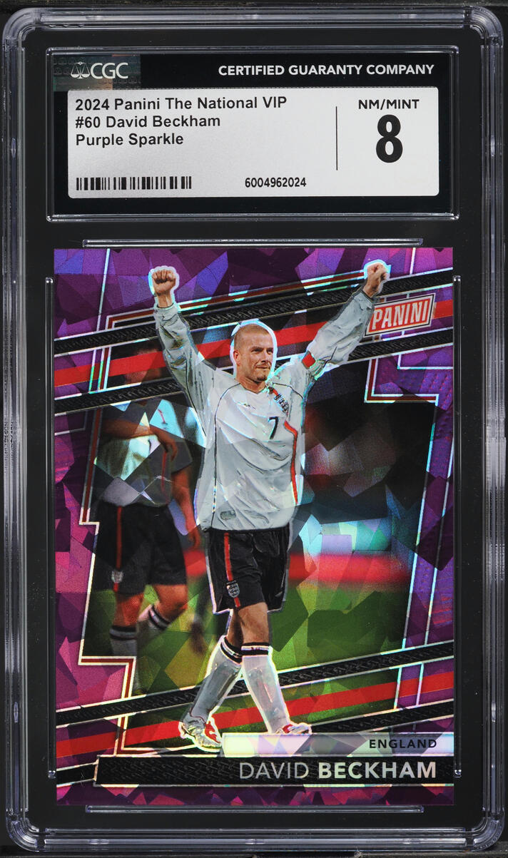 2024 Panini The National VIP Purple Sparkle David Beckham /49 #60 CGC 8 ...