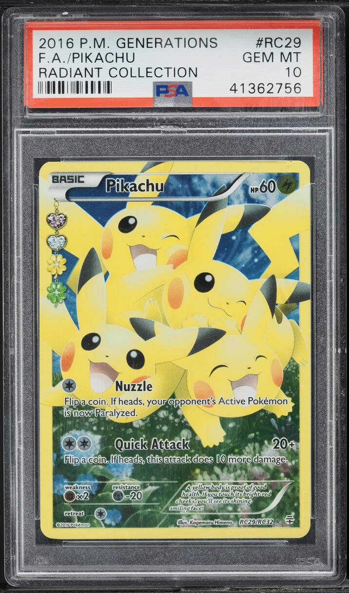 2016 Pokemon XY Generations Radiant Collection Full Art Pikachu #RC29 ...