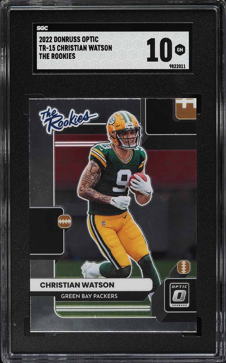2022 Donruss Optic The Rookies Christian Watson ROOKIE #TR-15 SGC 10 ...