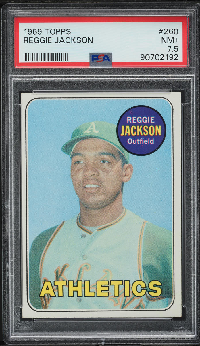 1969 Topps Reggie Jackson ROOKIE #260 PSA 7.5 NRMT+ on Fanatics Collect
