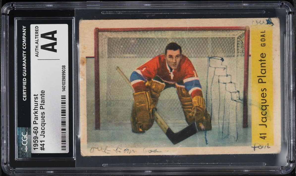 1959 Parkhurst Hockey Jacques Plante #41 CGC ALTERED AUTH on Fanatics ...