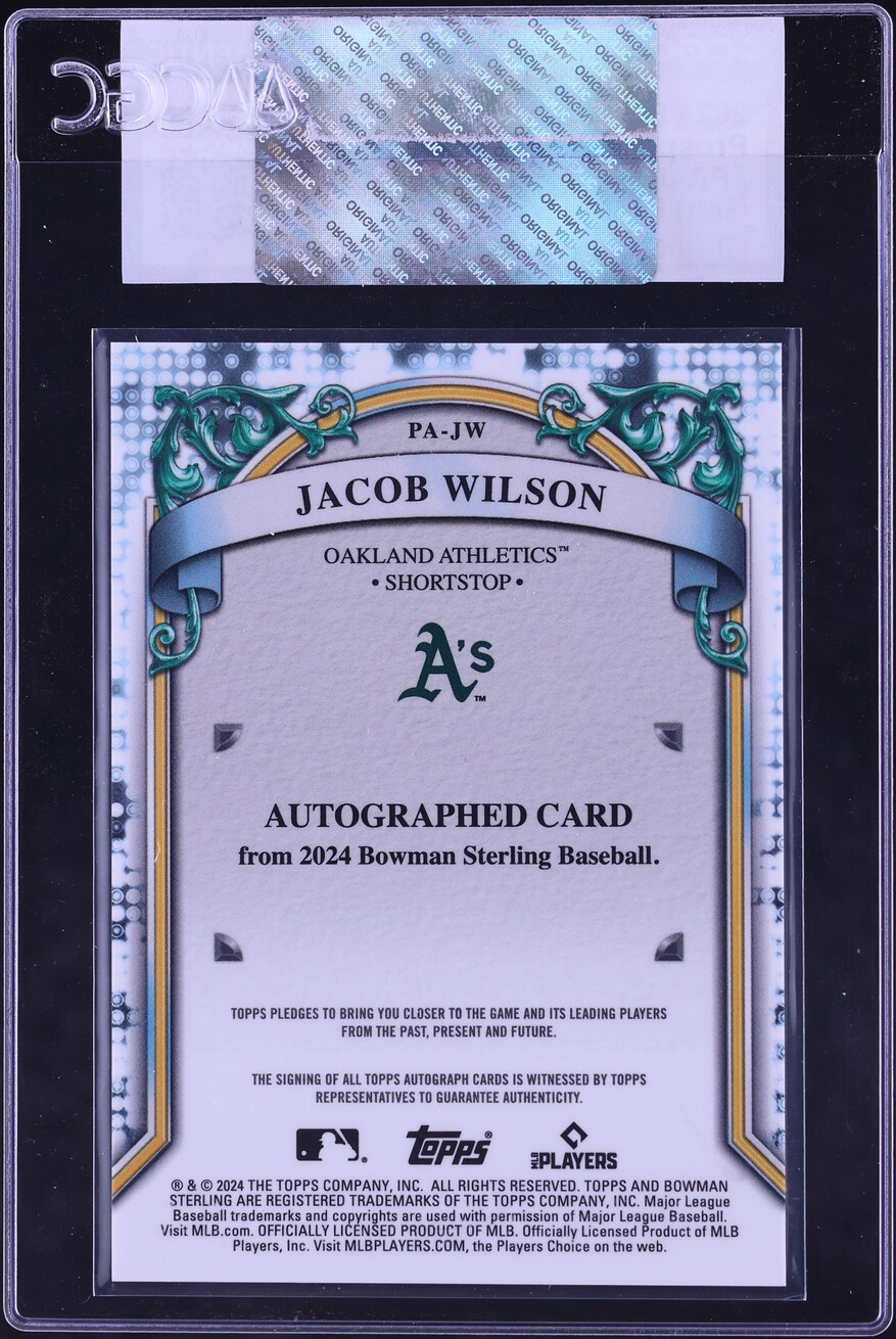 2024 Bowman Sterling Gold Refractor Jacob Wilson PROSPECT AUTO /50 #PA ...