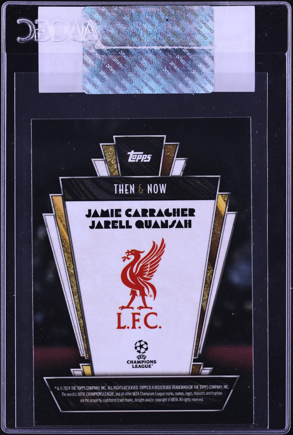 2024 Topps Deco UEFA Club Competitions Then & Now Jamie Carragher ...