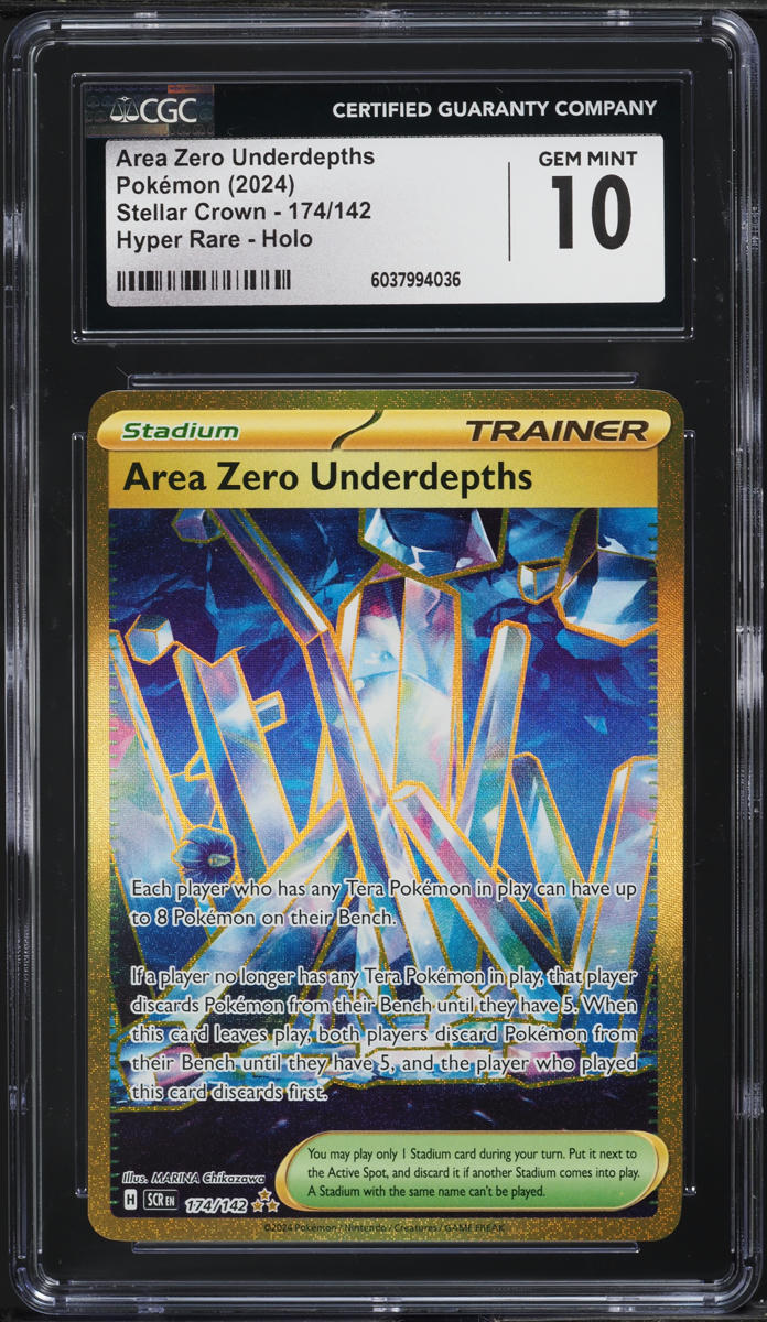 2024 Pokemon SV Stellar Crown Full Art Area Zero Underdepths #174 CGC ...