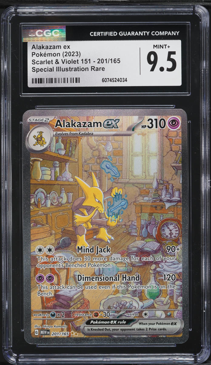 2023 Pokemon Scarlet & Violet 151 SIR Alakazam ex #201 CGC 9.5 MINT+ on ...