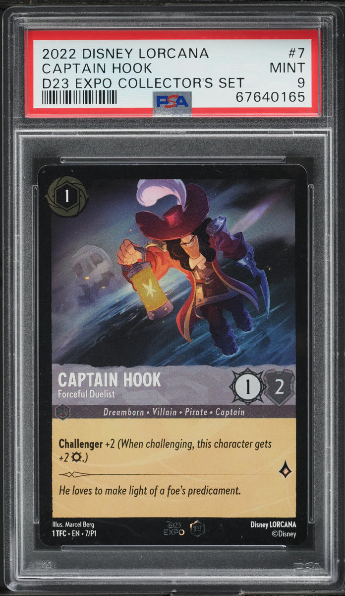 2022 Disney Lorcana Promo D23 Expo Collector's Set Captain Hook #7 PSA ...