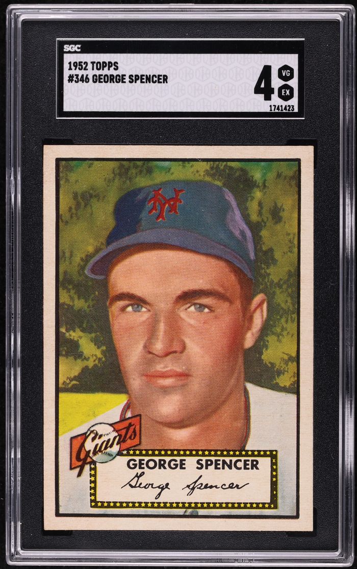 1952 Topps George Spencer #346 SGC 4 VGEX on Fanatics Collect