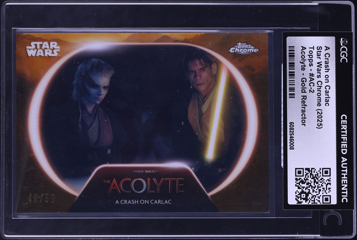 2025 Topps Chrome Star Wars Acolyte Gold Refractor A Crash On Carlac ...