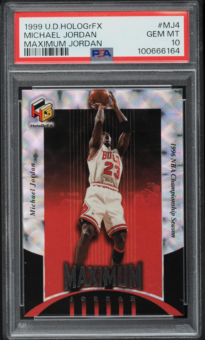 1999 Upper Deck HoloGrFx Maximum Michael Jordan #MJ4 PSA 10 GEM MINT on ...