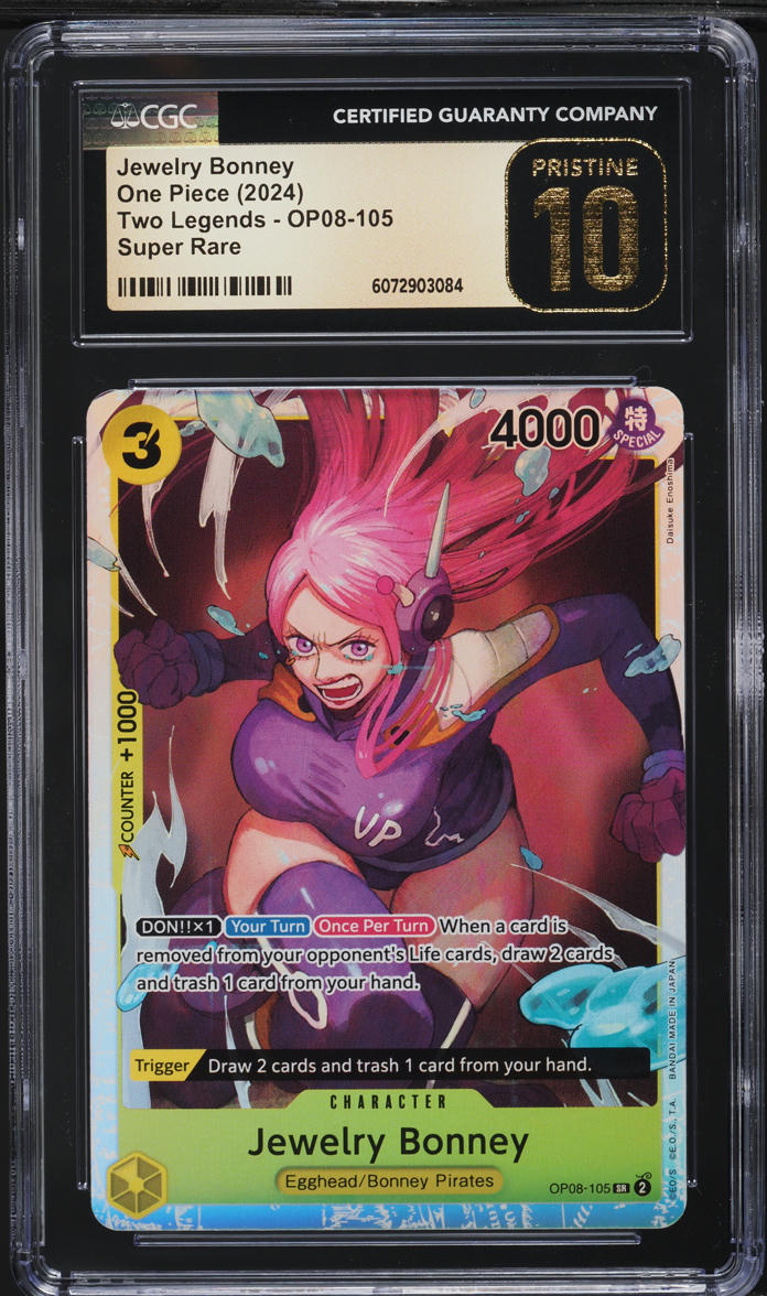 2024 One Piece Two Legends Jewelry Bonney #OP08-105 CGC 10 PRISTINE on Fanatics Collect