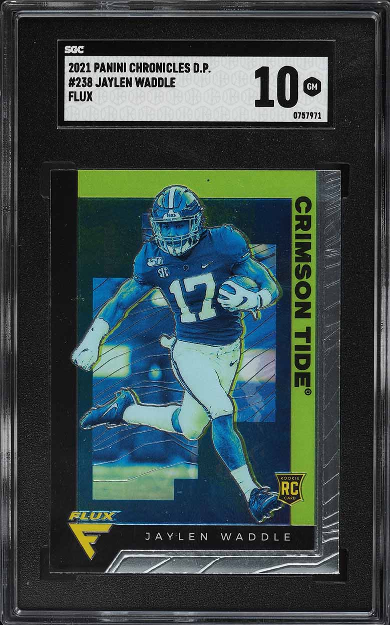2021 Panini Chronicles Draft Picks Flux Jaylen Waddle ROOKIE #238 SGC 10 GEM on Fanatics Collect