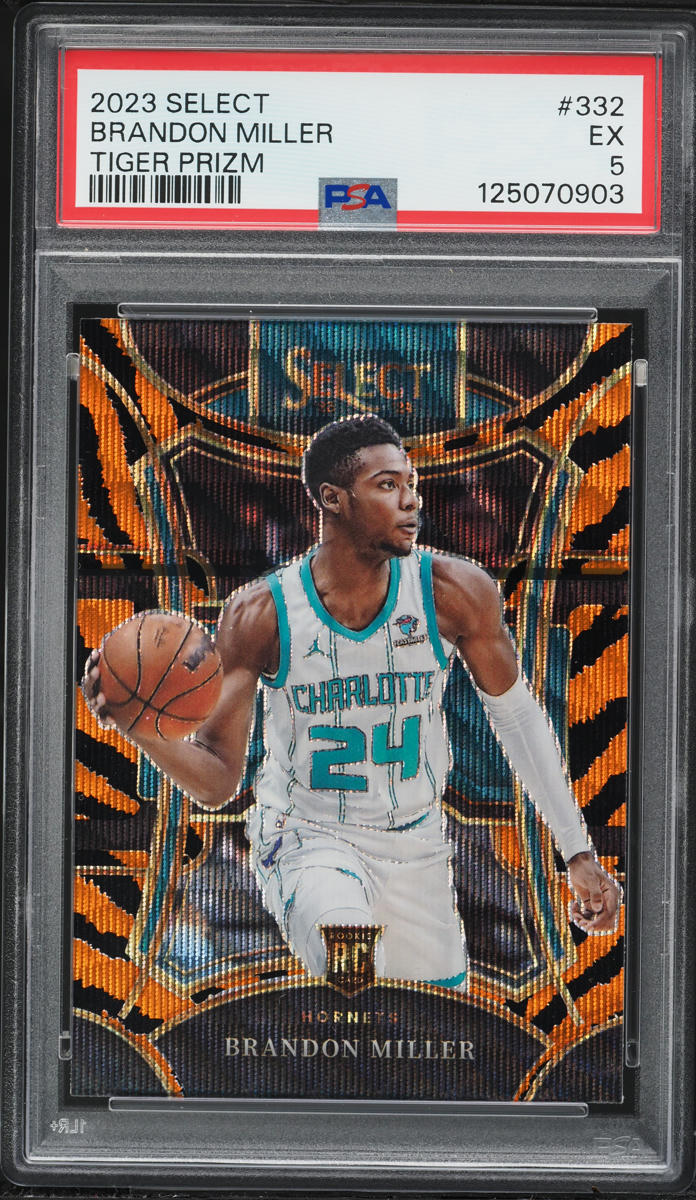 2023 Select Mezzanine Tiger Prizm Brandon Miller ROOKIE #332 PSA 5 EX ...
