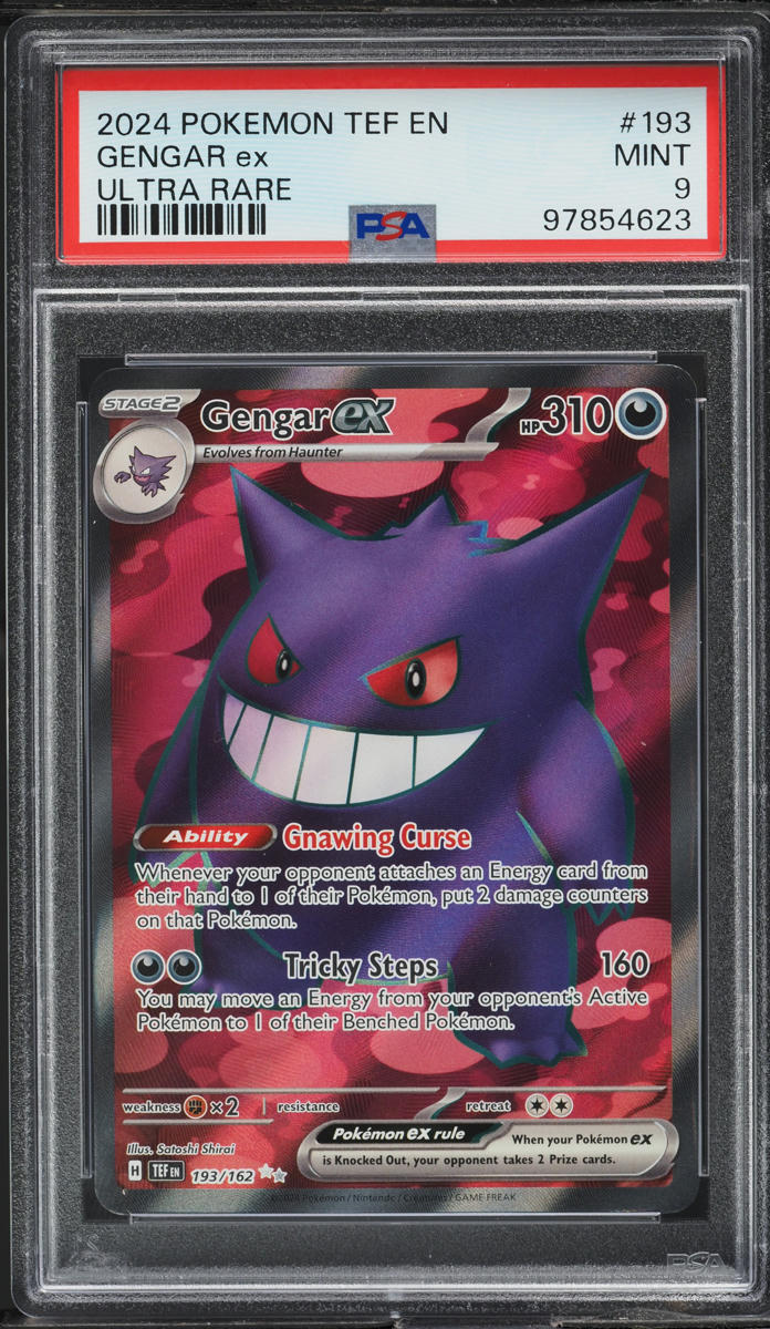2024 Pokemon SV Temporal Forces Full Art Gengar EX #193 PSA 9 MINT on ...