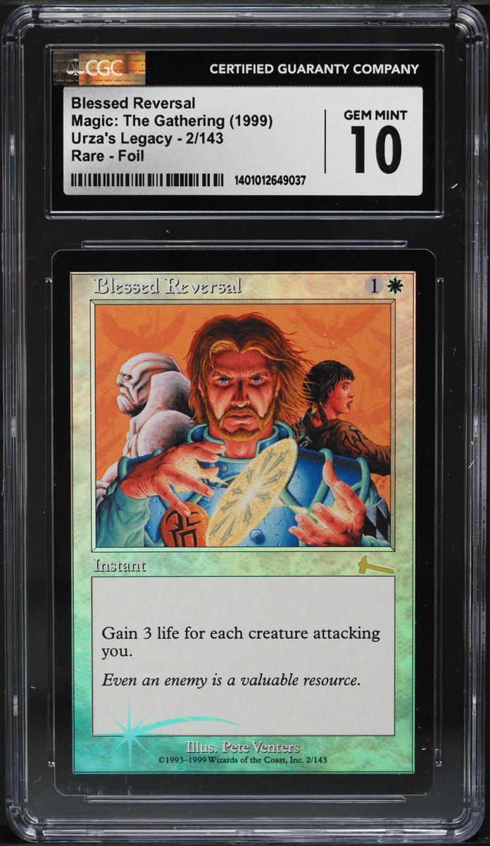 1999 Magic The Gathering MTG Urza's Legacy Foil Blessed Reversal #2 CGC ...