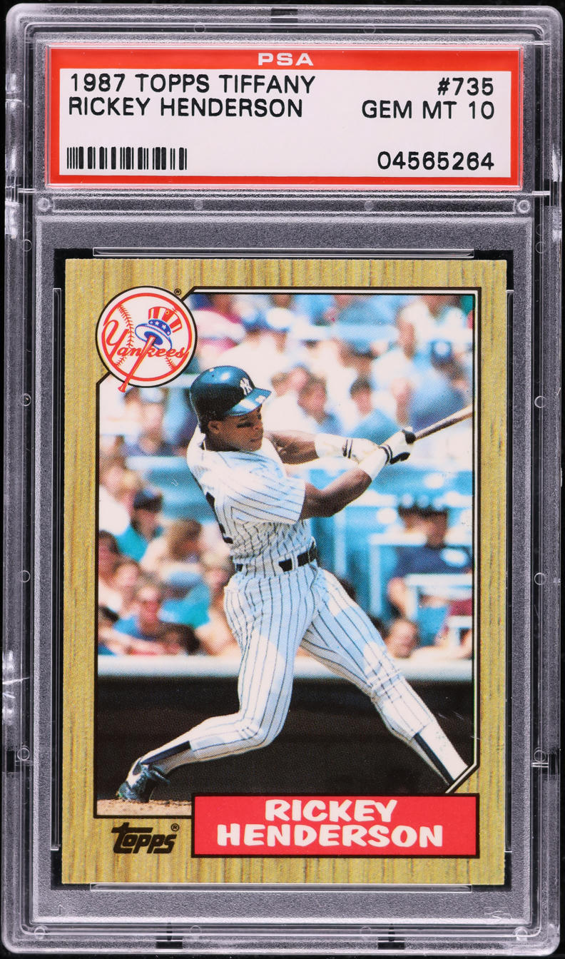 1987 Topps Tiffany Rickey Henderson #735 PSA 10 GEM MINT on Fanatics ...
