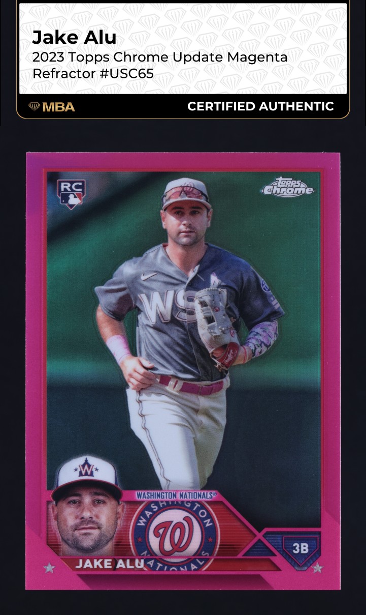 2023 Topps Chrome Update Magenta Refractor Jake Alu ROOKIE /399 #USC65 ...