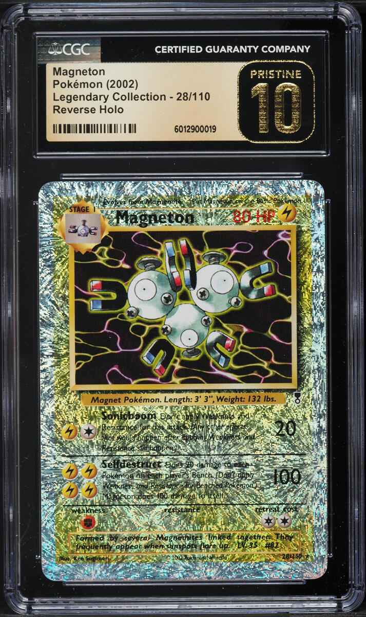 2002 Pokemon Legendary Collection Reverse Holo Magneton #28 CGC 10 ...