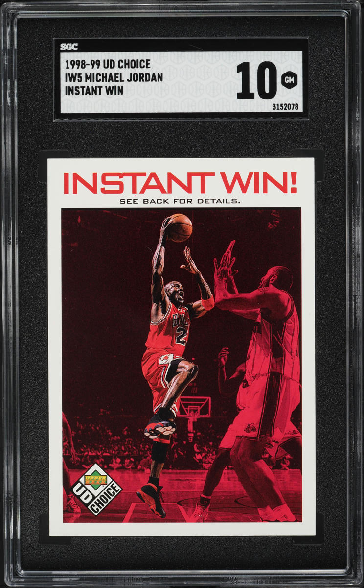 1998 UD Choice Instant Win Michael Jordan #IW5 SGC 10 GEM MINT on ...