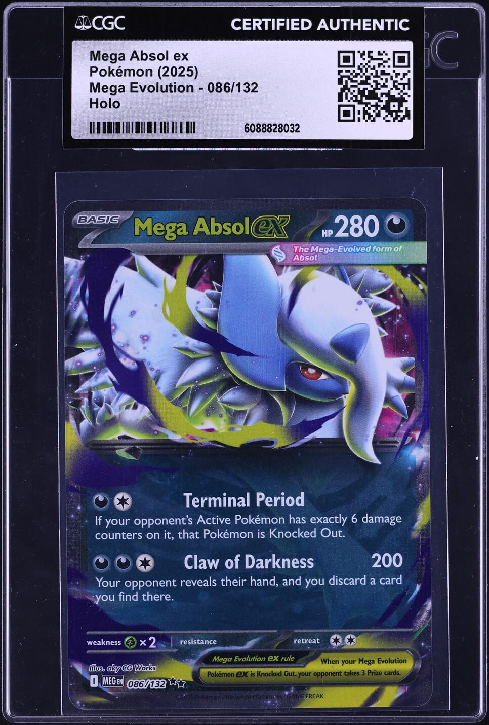 2025 Pokemon Mega Evolution Holo Mega Absol ex #86 CGC AUTH on Fanatics ...