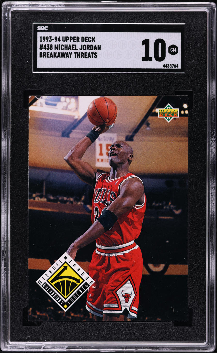 1993 Upper Deck Breakaway Threats Michael Jordan #438 SGC 10 GEM MINT ...