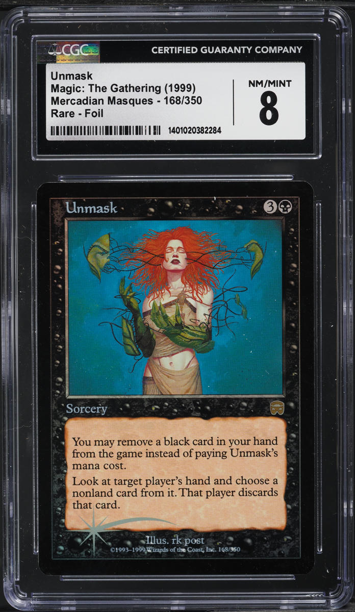 1999 Magic The Gathering MTG Mercadian Masques Foil Unmask #168 CGC 8 ...