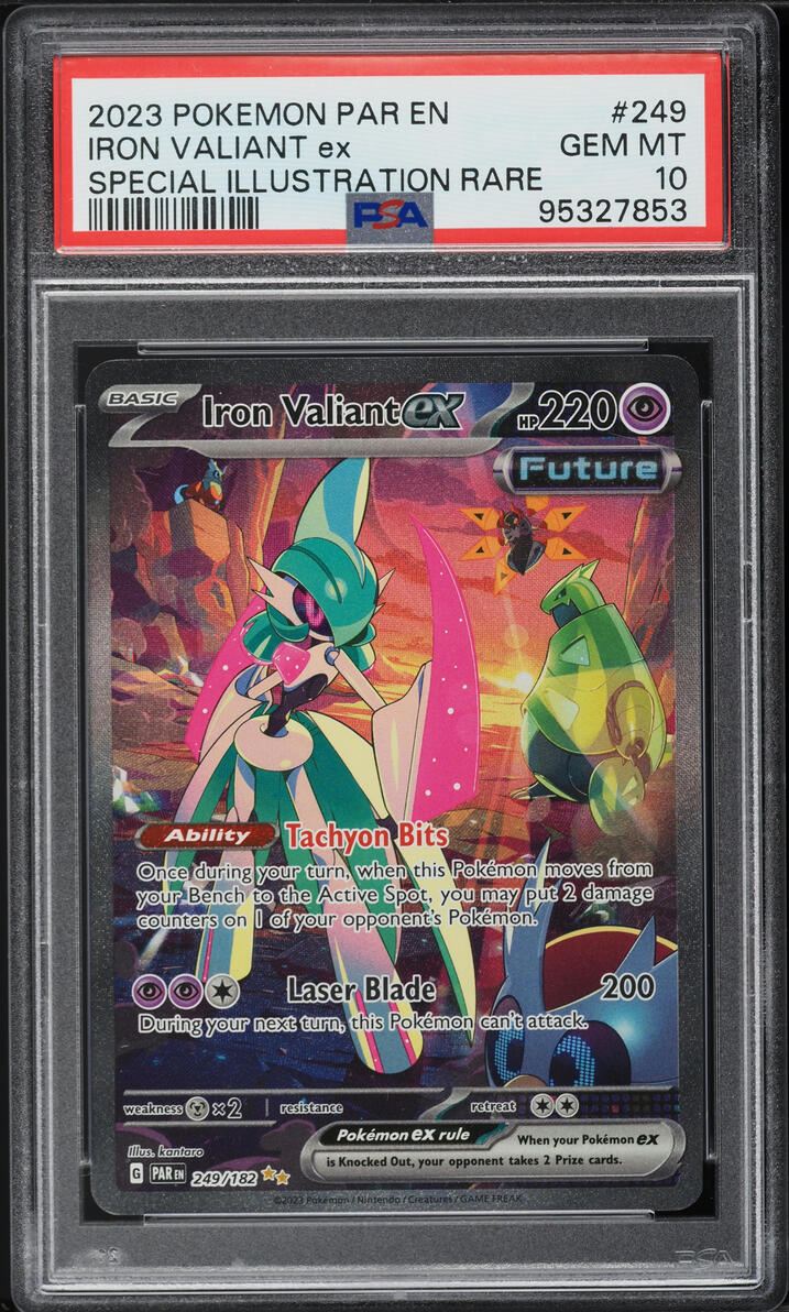 2023 Pokemon Scarlet & Violet Paradox Rift Iron Valiant ex #249 PSA 10 ...