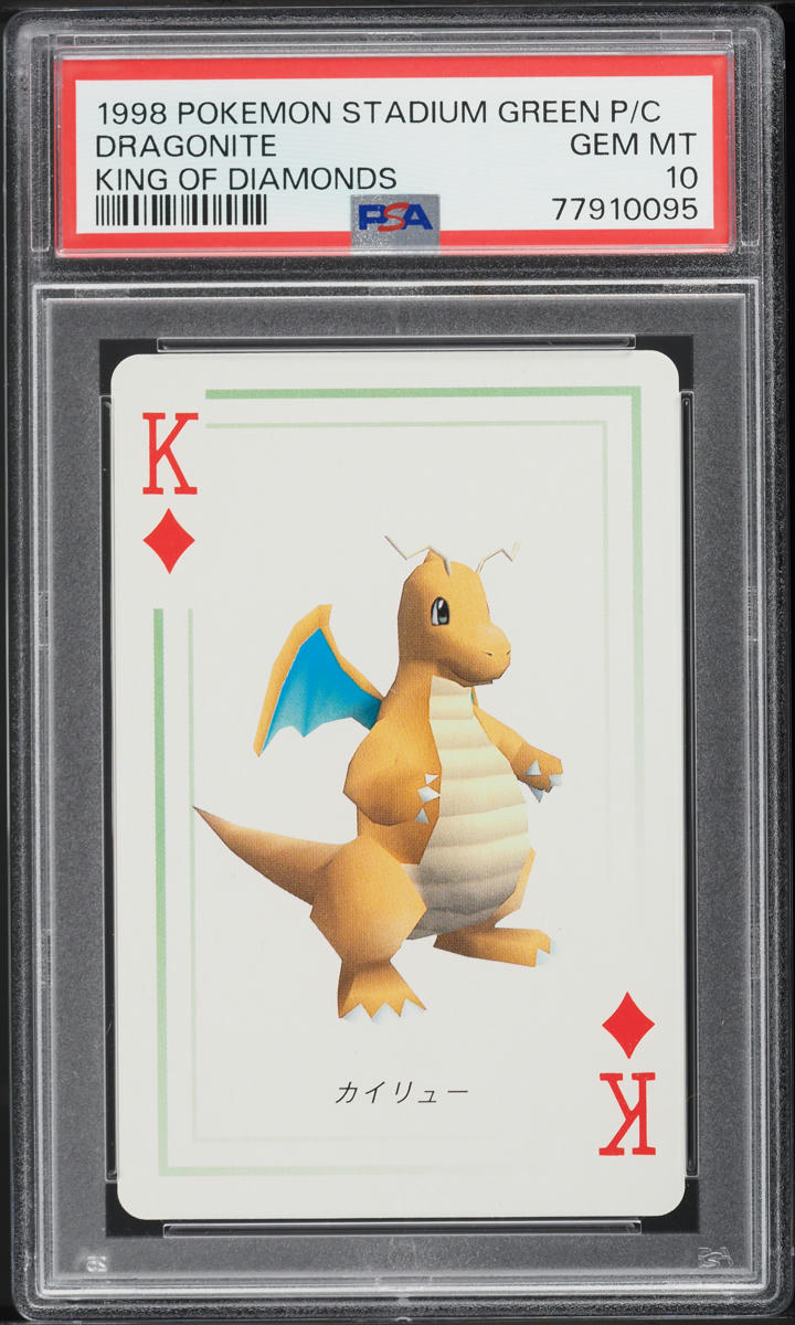 1998 Pokemon Japanese 3D Green Poker Set Dragonite PSA 10 GEM MINT on ...