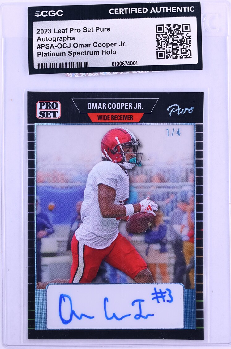 2023 Leaf Pro Set Pure Platinum Spectrum Holo Omar Cooper Jr. ROOKIE ...