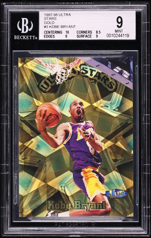 1997 Ultra Stars Gold Kobe Bryant #3 BGS 9 MINT on Fanatics Collect