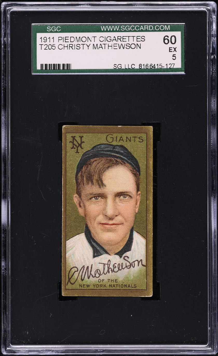 1911 T205 Gold Border Christy Mathewson SGC 5 EX on Fanatics Collect